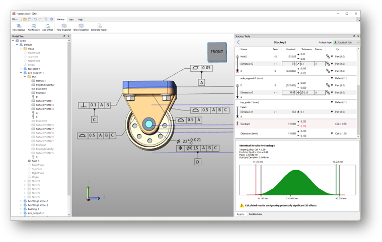 EZtol 2.1 by Sigmetrix Reads PMI for SOLIDWORKS CAD Models